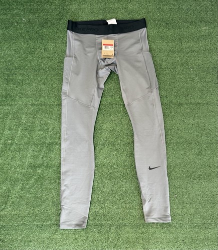 Nike Men’s Pro WARM Dri-Fit Tights Compression Pants FB7961-084 Grey ...