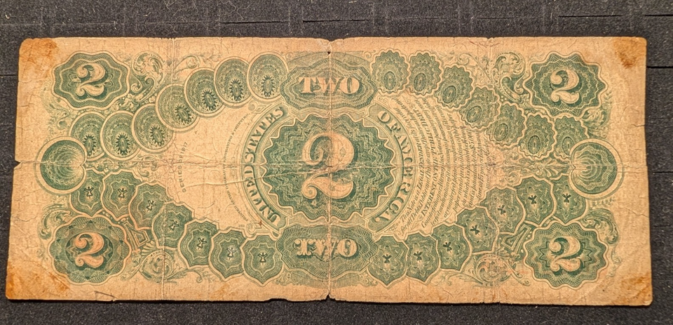 1917 $2 Red Seal United States Note Large Size Two Dollar Legal Tender ...