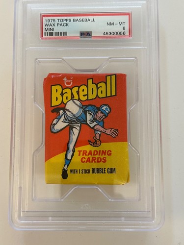 1975 Topps Mini Baseball Sealed Wax Pack - PSA 8 - Possible Yount or ...