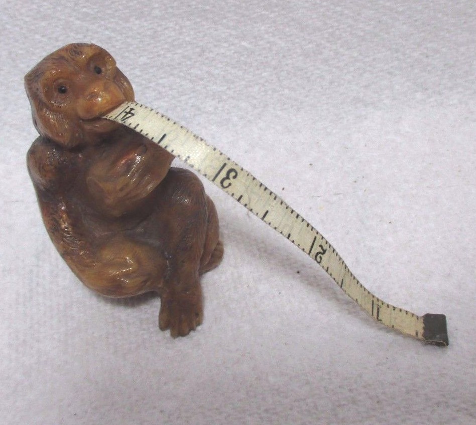 Full size Antique MONKEY TAPE MEASURE;FIGURAL,celluloid c1920's ...