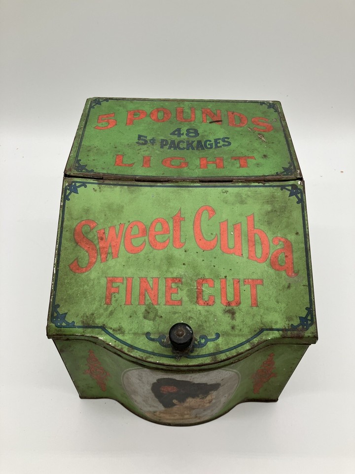 VINTAGE SWEET CUBA FINE CUT LARGE 5 POUNDS TOBACCO TIN | eBay