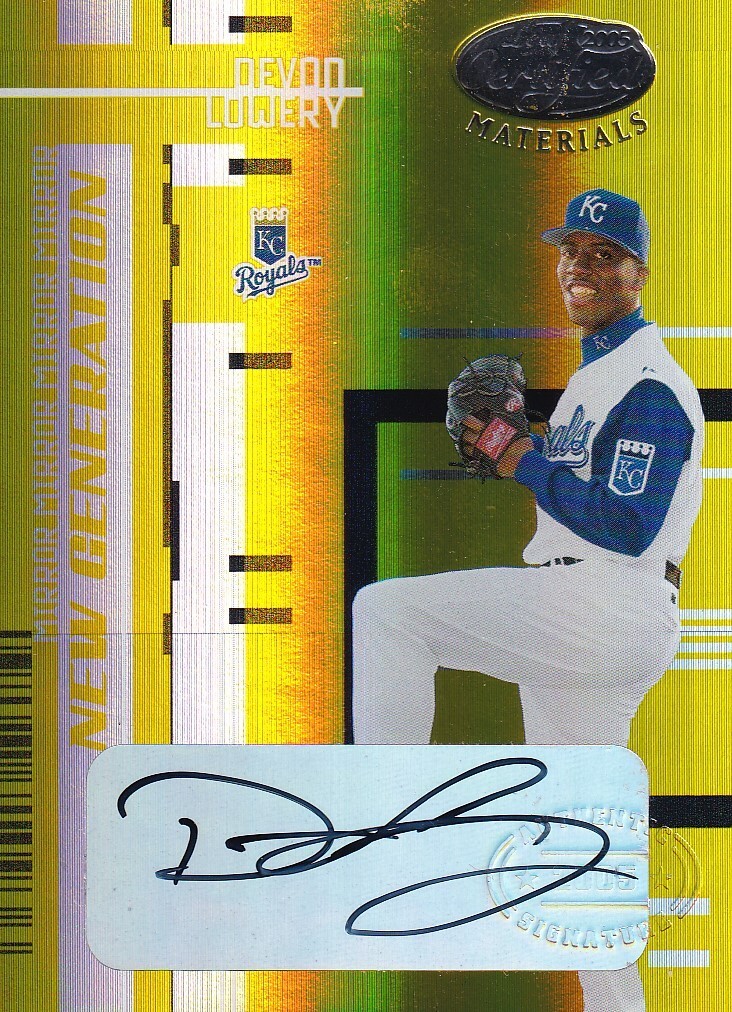 2005 Leaf Certified Materials - New Generation Mirror Blue Signatures #210 Devon Lowery /15 (AU ...