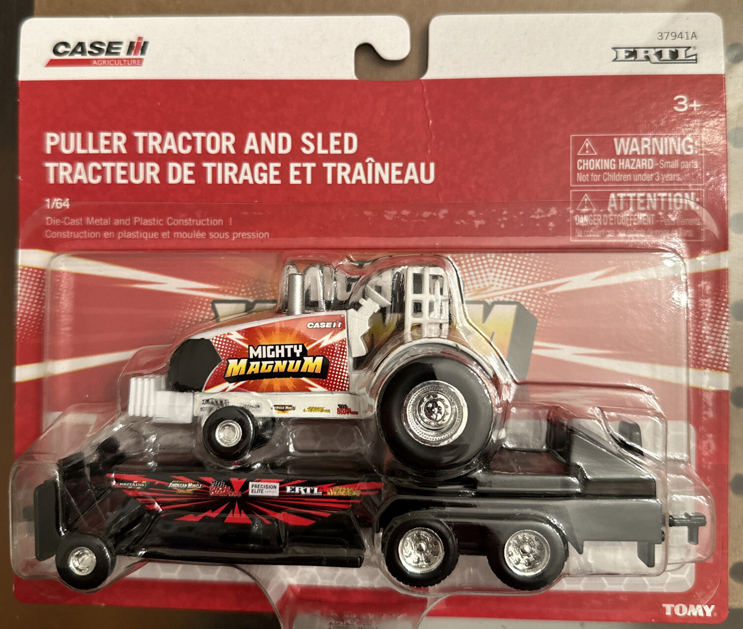 Case IH Mighty Magnum puller tractor and sled 1/64 37941A | eBay