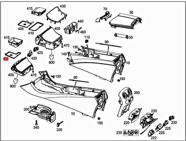 Genuine MERCEDES A205 C205 C253 S205 W205 X253 Stowage tray 2056830191 ...