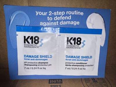 K18 DAMAGE SHIELD Shampoo & Conditioner .24 Oz each FREE SHIPPING!! | eBay