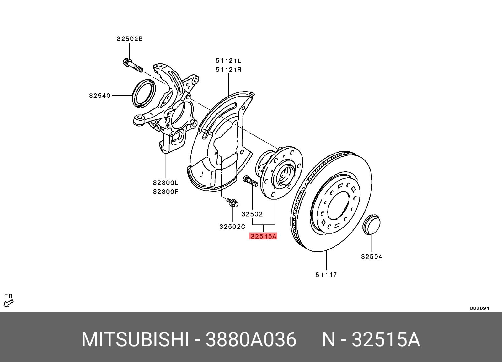 Genuine 2005-2014 Mitsubishi Triton KB4T Front Wheel Hub Bearing ...