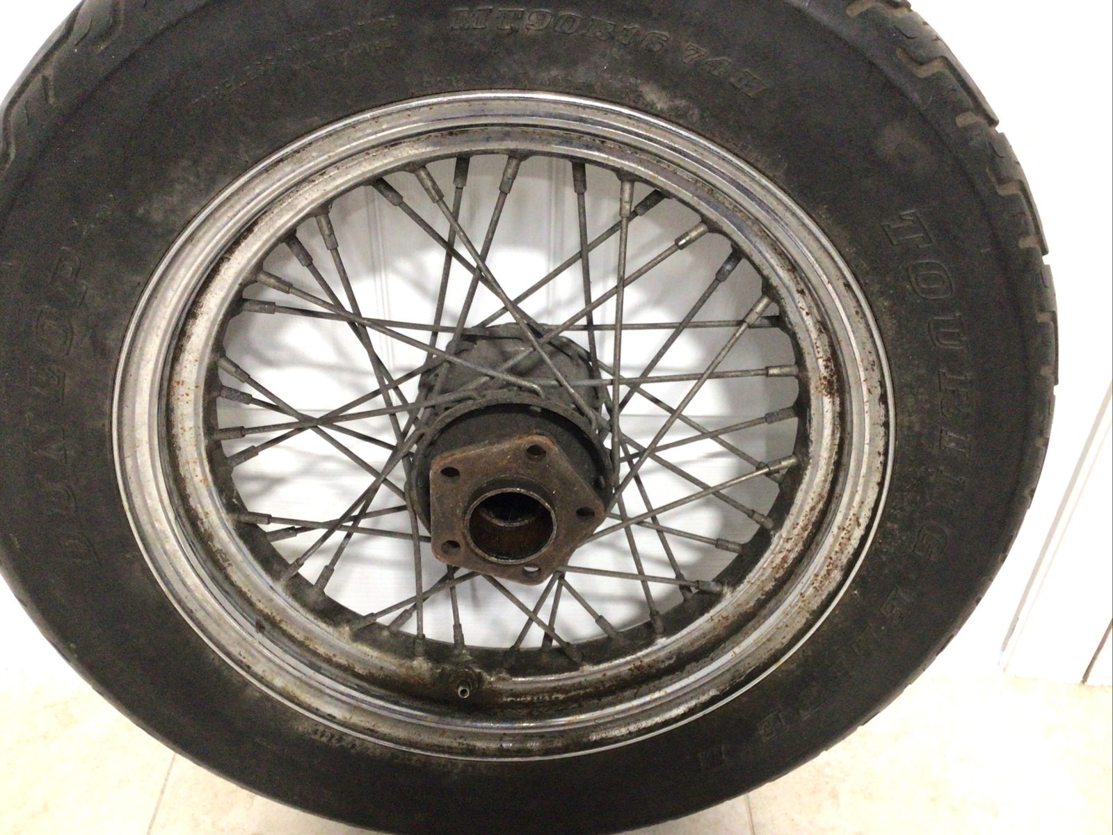 Harley Davidson Softail Heritage Classic Chrome Laced Rear Wheel Rim 16 ...