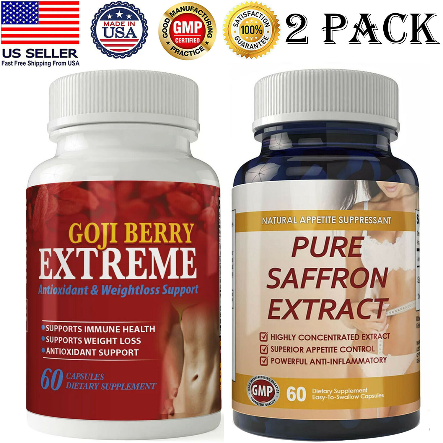 Goji Berry Saffron Extract Capsules Support Antioxidant Immune Weight ...