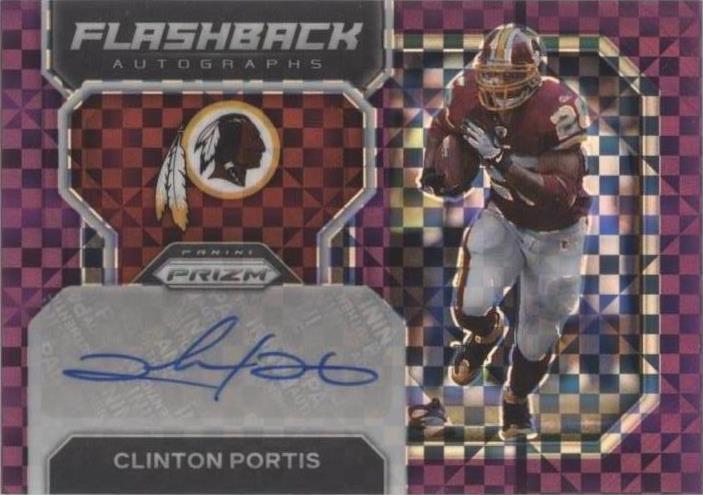 2022 Panini Prizm - Flashback Autographs Clinton Portis #FA-CP Purple ...
