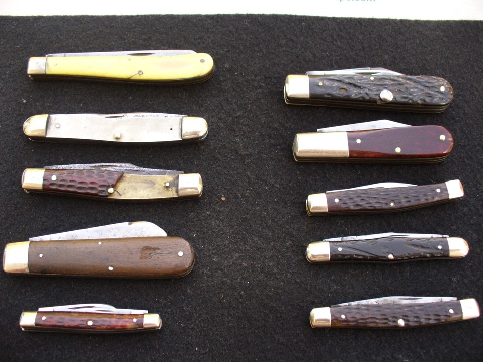 Vintage 10 old knives Case Tested XX, Case XX, Case XX USA, Repair or ...