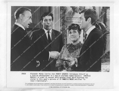 o48978 1984 orig photo Robert Wagner, Maurice Marsac, Naomi Stevens TV ...