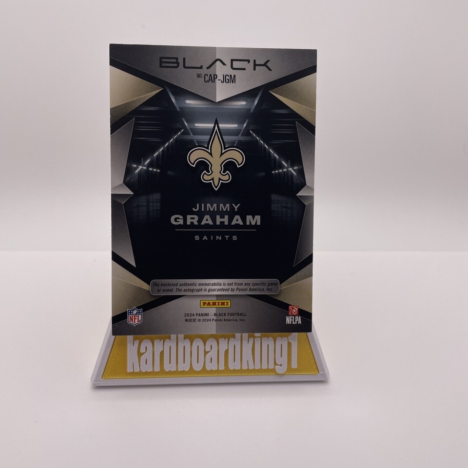 Jimmy Graham Laundry Tag Quad Patch Auto /99 2024 Panini Black ...