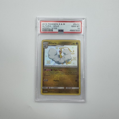2019 Pokemon PSA 10 Gem Mint Hidden Fates Shiny Vault Holo Altaria SV37 ...