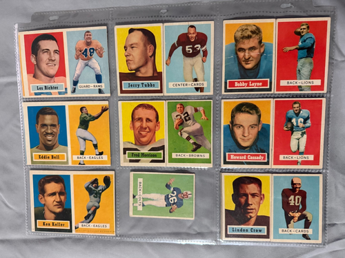 1957 Topps Football cards lot of 10 (12 total) - ungraded - used ...
