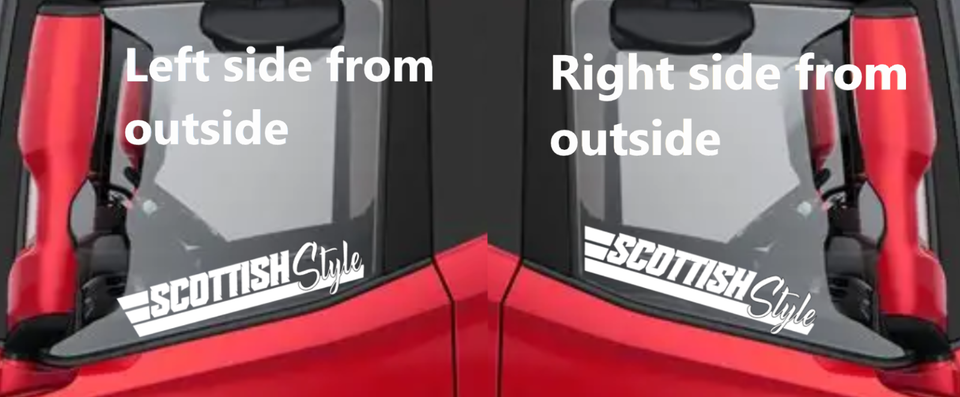 DUAL Colour Style Side Window Sticker | Truck Decal for Scania Volvo ...