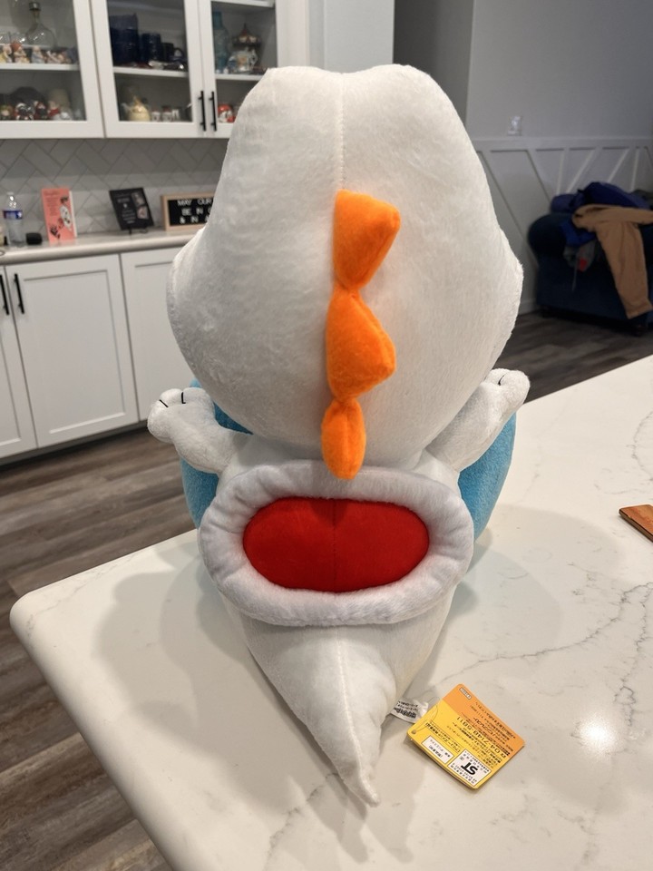 Super Mario Bros. 16" Sitting White Yoshi Stuffed Pastel Plush Japanese ...