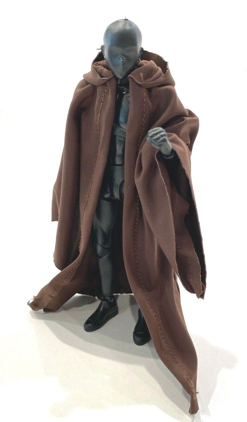 SU-R-MW: 1/12 Dark Brown Wired Jedi Fabric Robe for 6" Star Wars Mace ...