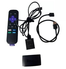 Roku Model 3930X Streaming Media Device w Power Supply HDMI Cable Voice ...
