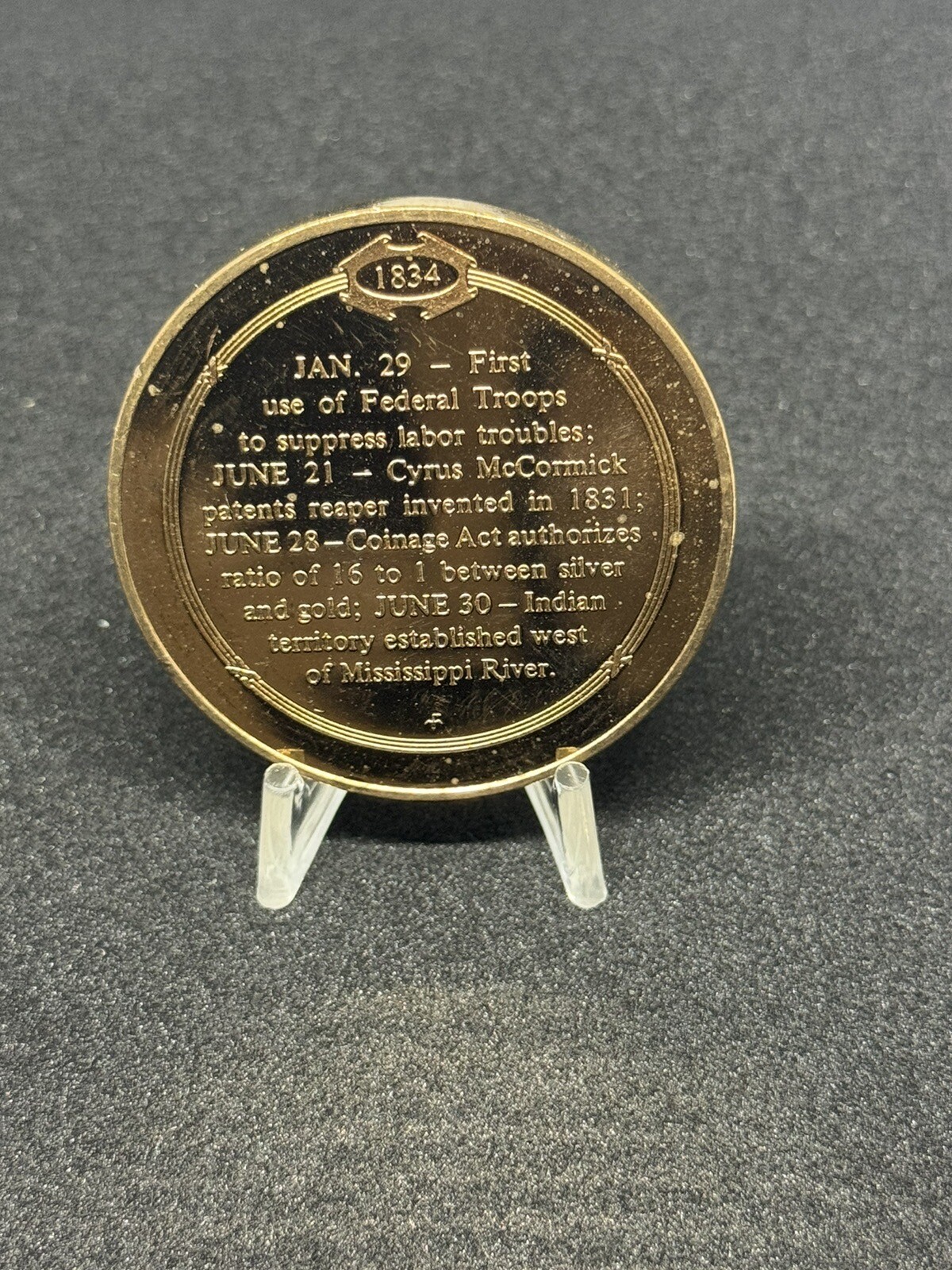 Cyrus McCormick Patents His Reaper - June 21, 1834 Coin | eBay UK