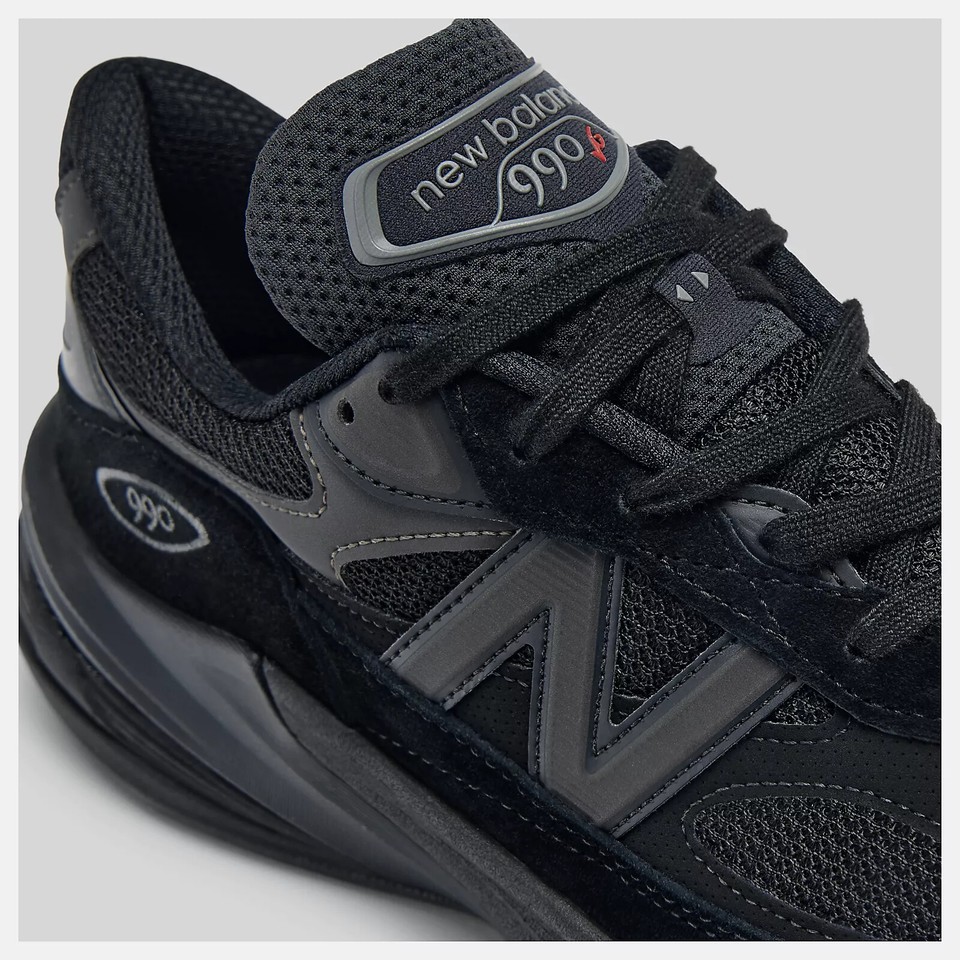 New Balance 990V6 Women's U990BB6 Monochrome Black Suede Shoes NEW IN ...