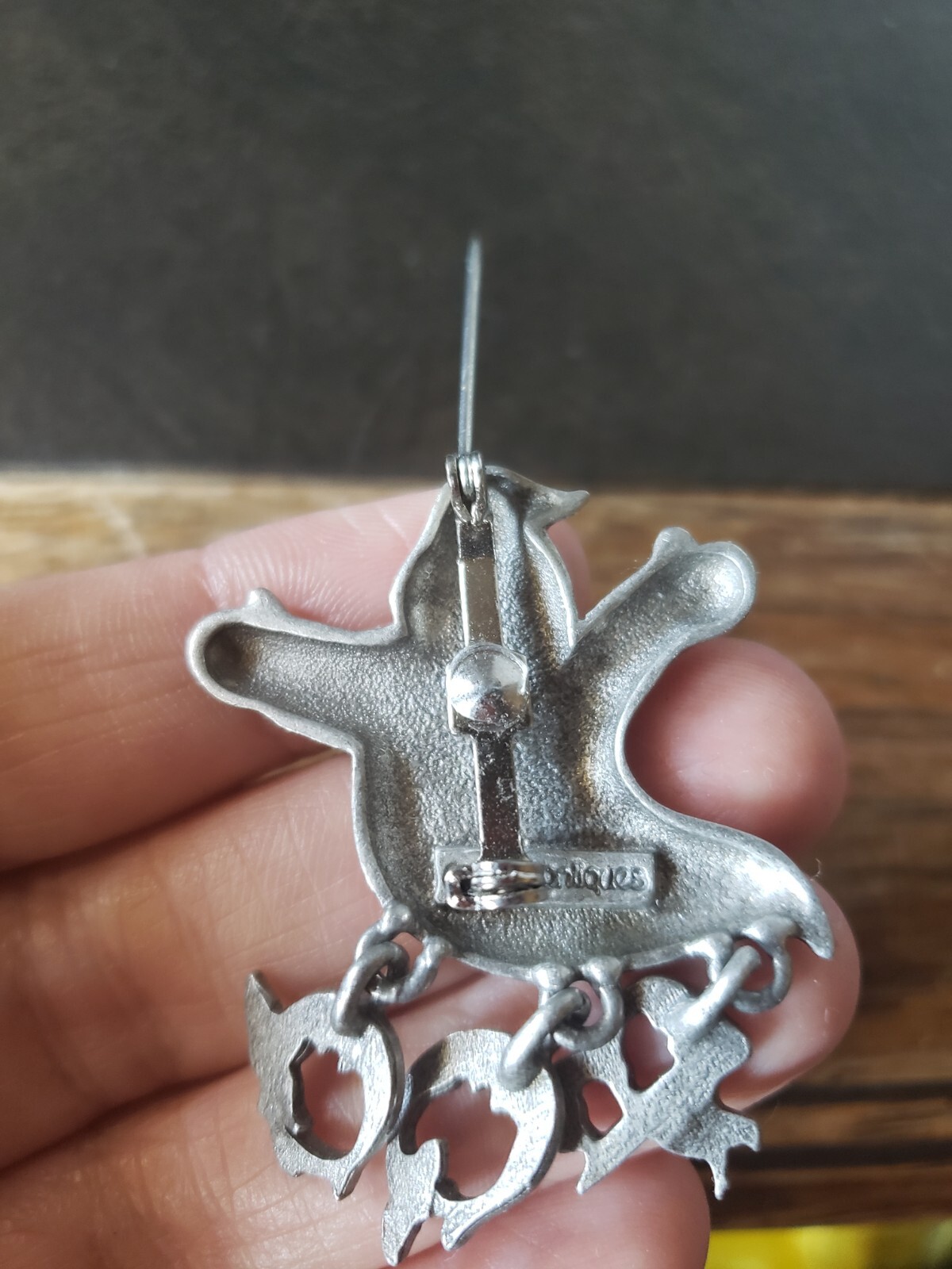 Spoontiques Pewter Ghost Pin Halloween Brooch Danglin… - Gem