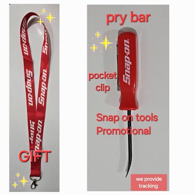 1X Red Snap on tools Promo PRY BAR screwdrivers per order pocket Clip ...
