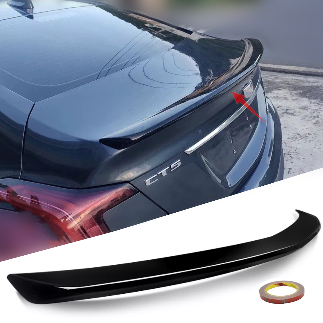 Cadillac CT5 Spoiler Gloss Black ABS Rear Spoiler Lip For 2020-2024 ...