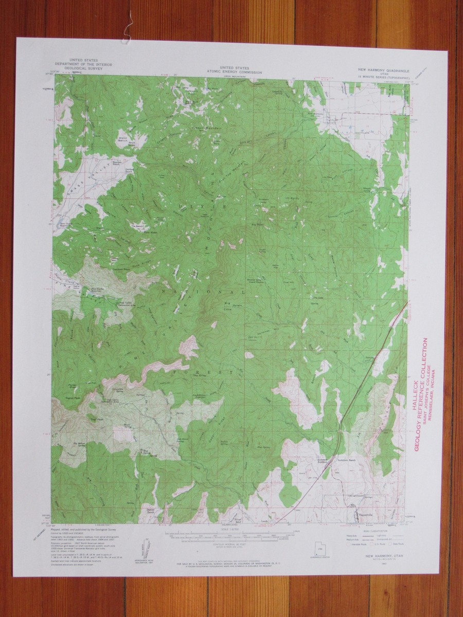 New Harmony Map Aerial Photography Map Of New Harmony, UT Utah