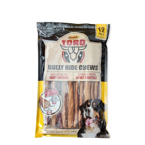 Cadet TORO Bully Hide Chews All-Natural Dog Chews - 9-12", 12-Count | eBay