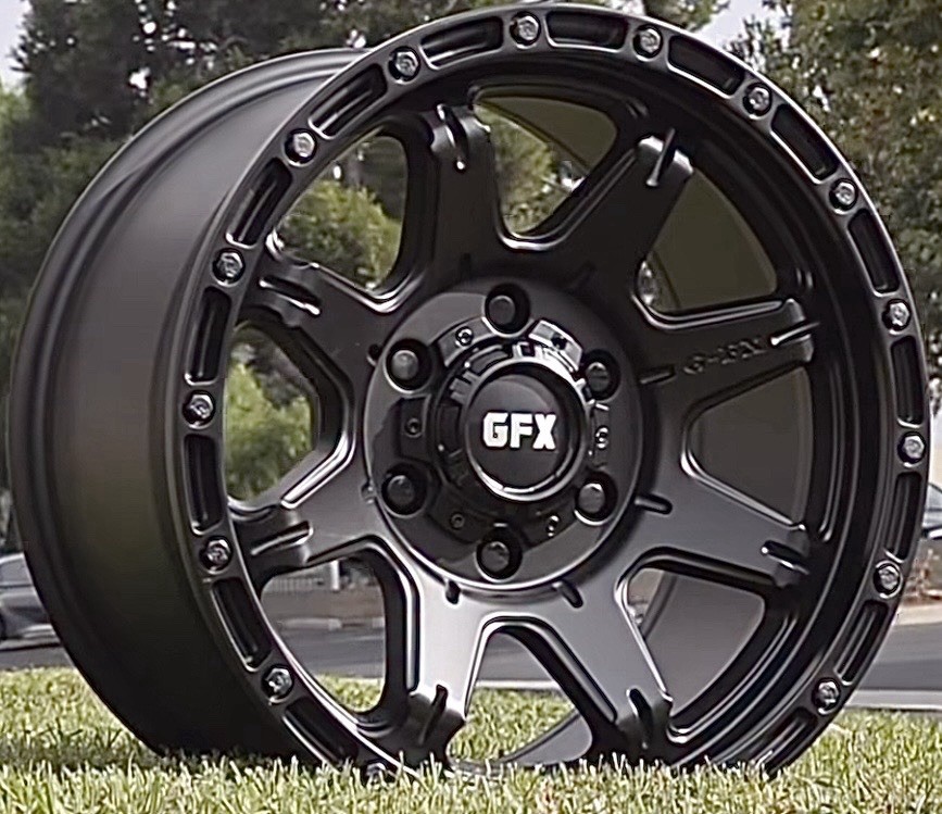 18" Matte Black GFX TR30 Wheels Rims fits Nissan Titan 6x5.5 +0 NEW 4x ...