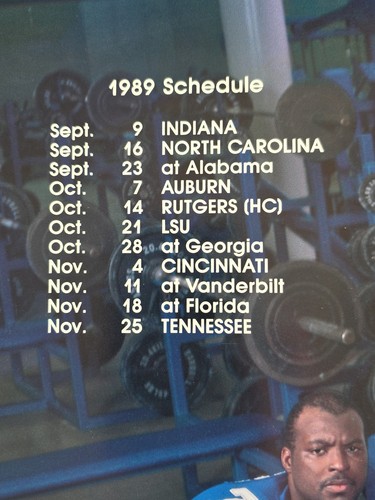 1989 All Stars UK Kentucky Wildcat SEC College Football Schedule Poster ...