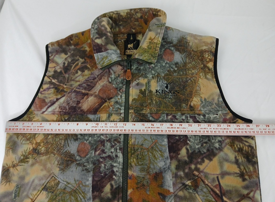 Camo Vest Men Sz XL King's Outdoor World Soft Shell Mountain Wind ...