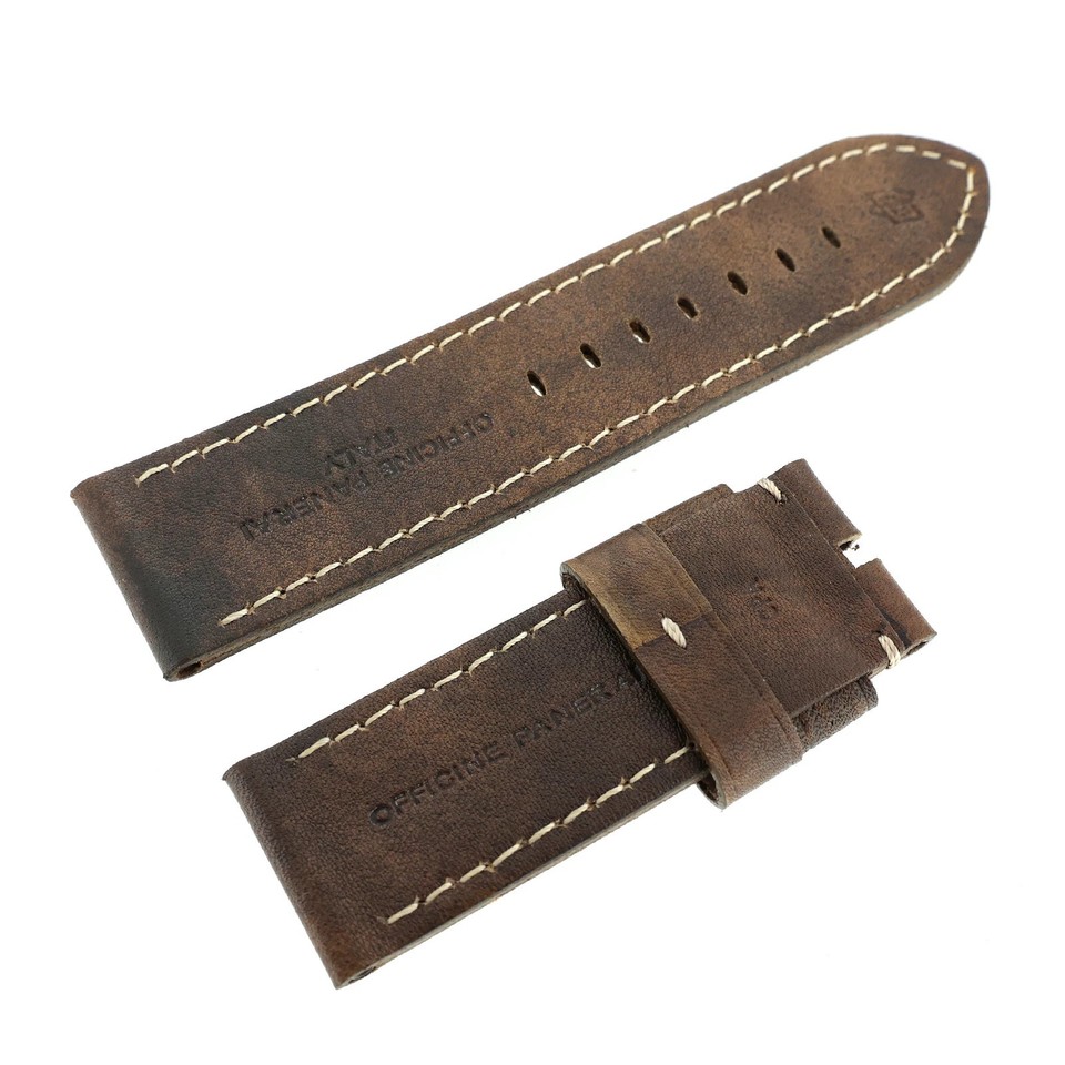 Panerai Leather Belt 26mm Brown Unused Genuine Strap for Buckle From ...