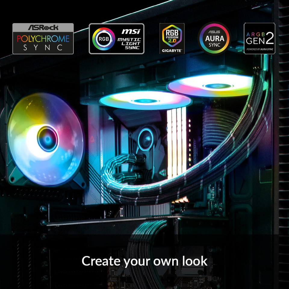 ARCTIC Liquid Freezer II 240 A-RGB Intel AMD AIO CPU Water Cooler PC B ...
