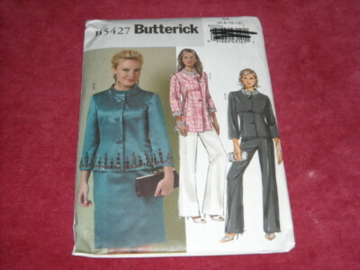🌺 BUTTERICK #B5427 - LADIES ELEGANT JACKET - SKIRT & PANTS PATTERN 6-12 ...