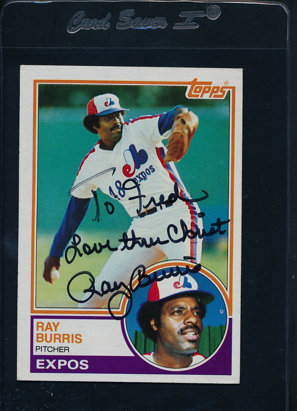 1983 Topps #474 Ray Burris Expos Signed Auto *40857 | eBay