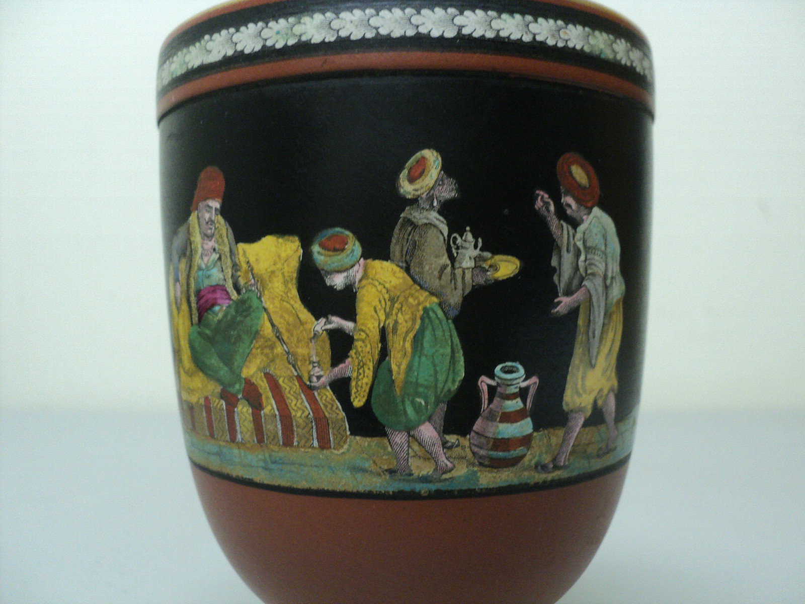 EXCEPTIONAL QUALITY 19th C ENGLISH PRATTWARE TERRACOTTA VASE, TURKISH ...