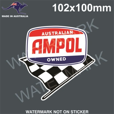 AMPOL STICKER RETRO VINTAGE OIL PETROLEUM PETROL STATION FOR TOOLBOX ...
