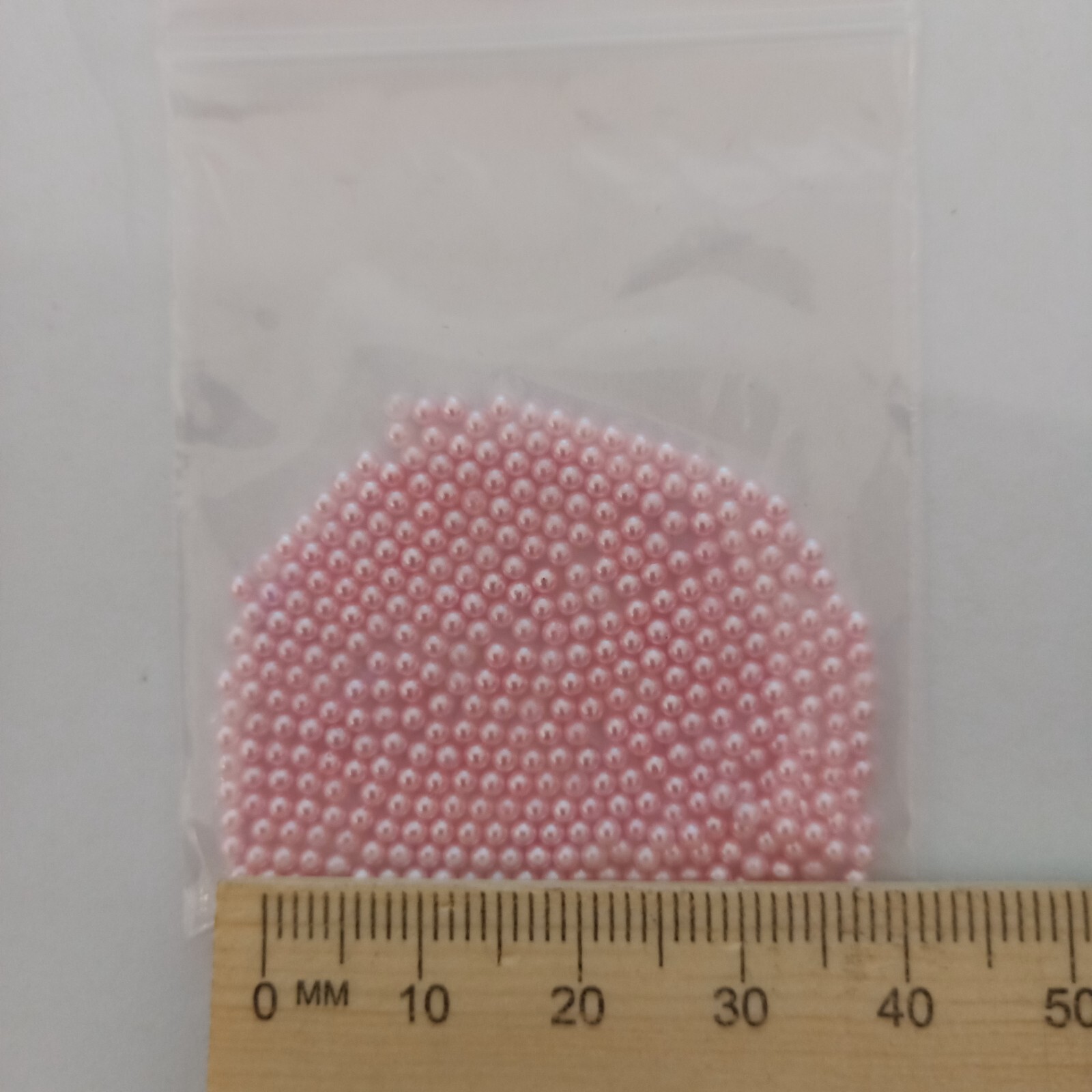 1000pcs tiny 2mm NO HOLE Round Lt Pink Pearl Beads Scrapbooking Nails ...