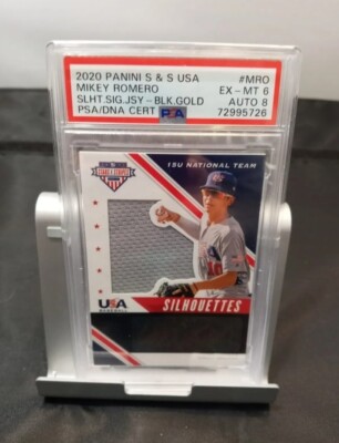 Mikey Romero 2020 Stars and Stripes Mikey Auto #USJ-MRO Graded 6 Ex-MT ...