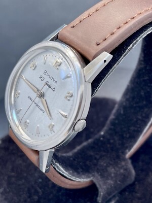 EXCELLENT MEN 1958 BULOVA 23JEWELS SELF-WINDING STAINLESS STEEL WATCH ...
