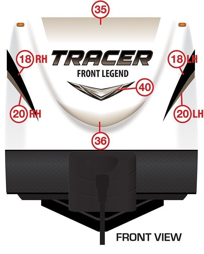 2018 Prime Time Tracer Travel Trailer - Front Cap RV Decals | eBay