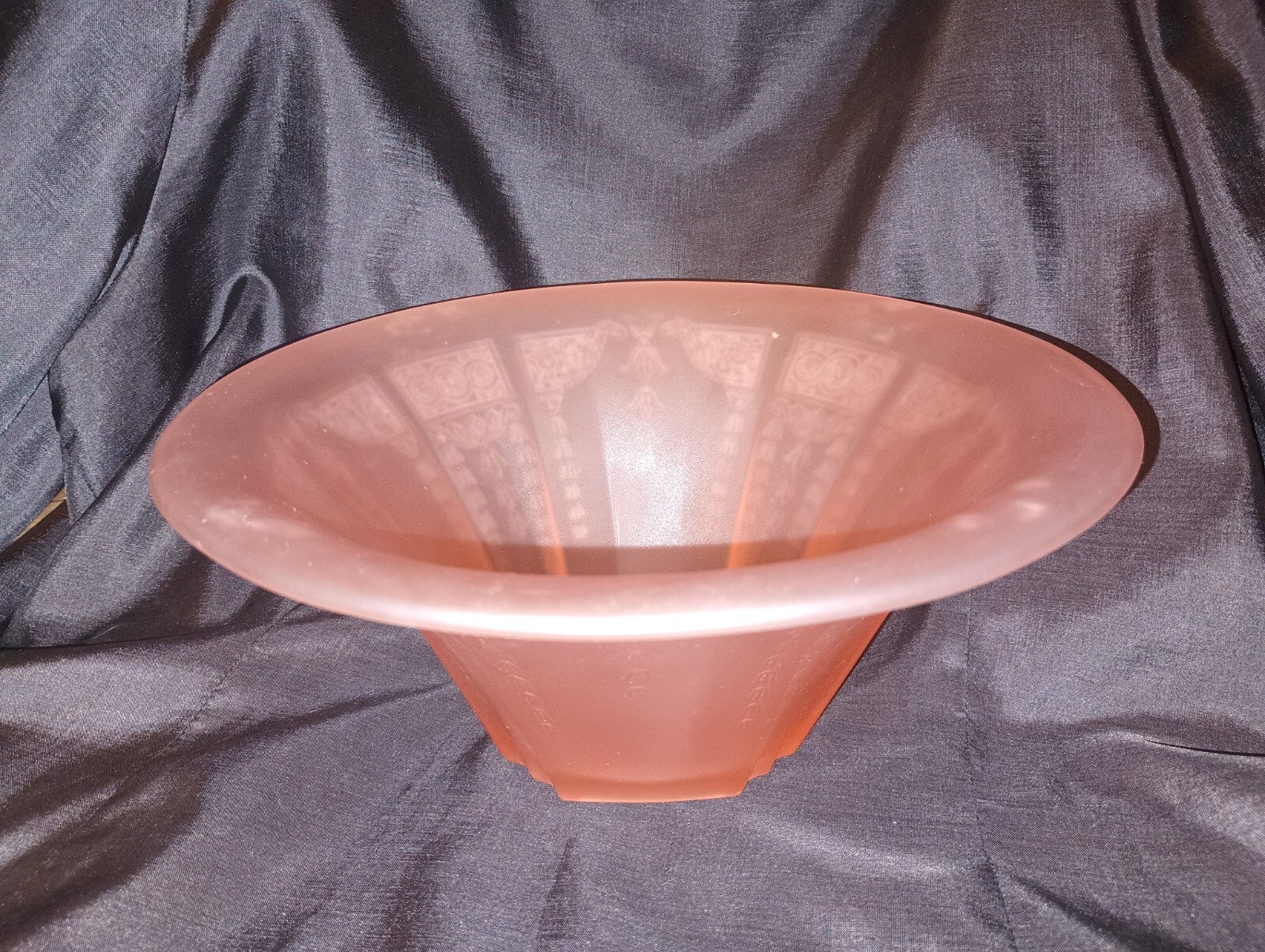 Vintage Pink Princess Pattern Satin Glass Bowl, Depression Glass Anchor ...