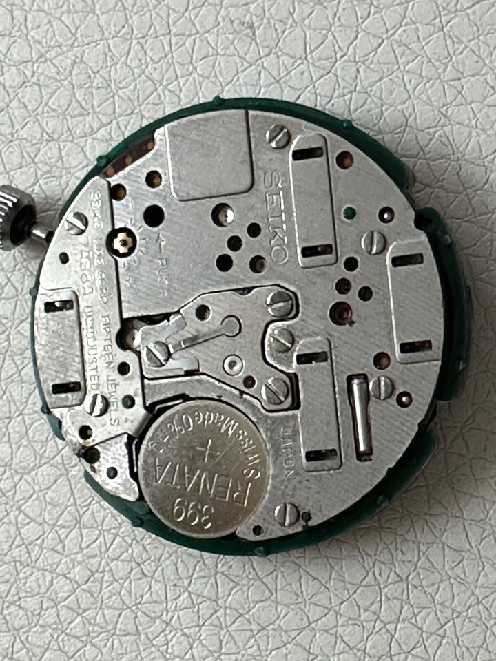 Seiko Chronograph 7a38 Movement! Partially Work! As Is For Parts Or ...