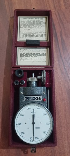 vintage deuta 5000 rpm tachometer guage tool germany in its case free ...