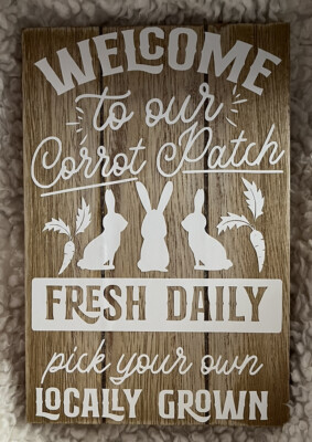 welcome to our carrot patch easter decor | eBay