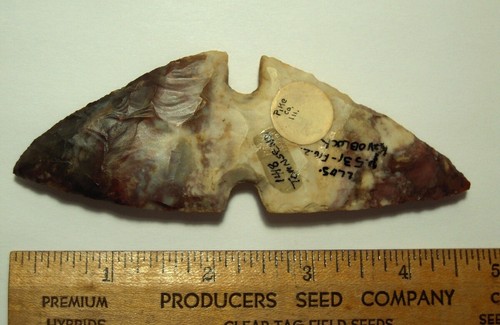 GLACIAL KAME ARCHAIC BIRDSTONE BANDED POLISH SLATE ELONGATED ARTIFACT ...