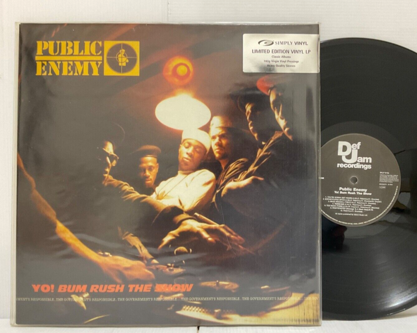 Public Enemy – Yo! Bum Rush The Show LP 2000 UK Simply Vinyl 180G Hip ...