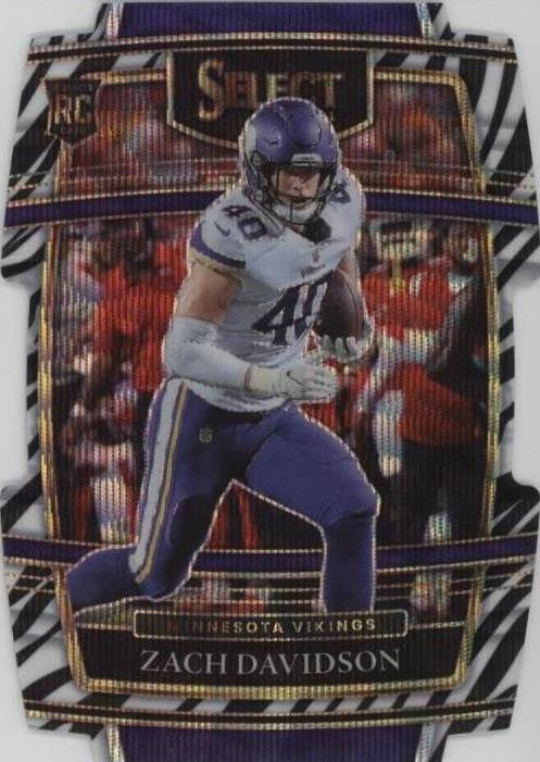 2021 Panini Select - Concourse Zach Davidson #95 Zebra Prizm Die-Cut ...