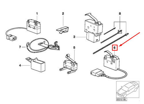 NEW BMW 3 COMPACT E36 TRUNK LID LOCK MICRO-SWITCH 8363693 61318363693 ...